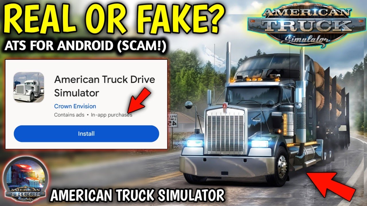 SCAM! American Truck Simulator For Mobile।।Ats Mobile।Truck Simulator ...