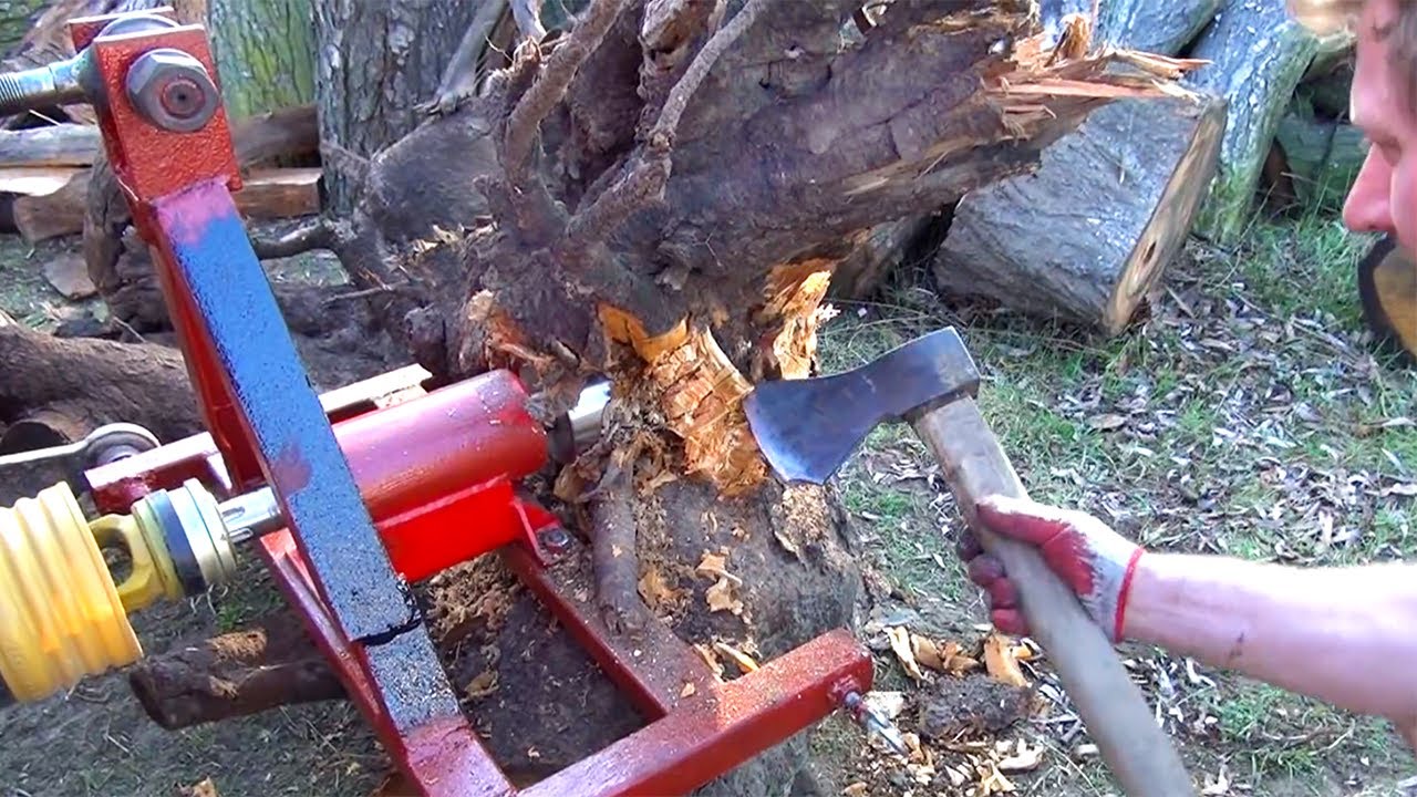 Crazy Dangerous Firewood Processing Machine, Incredible Wood Splitting ...