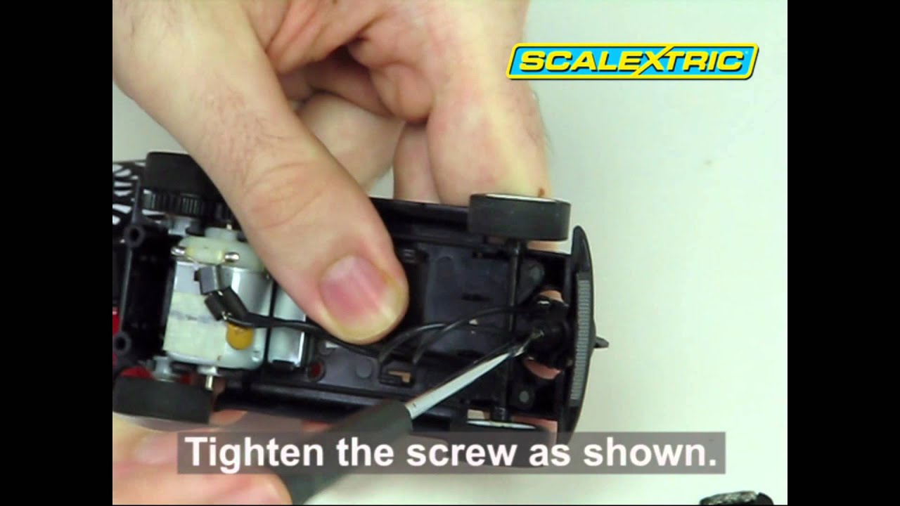 Scalextric - How to fit a Guide Blade Screw - YouTube