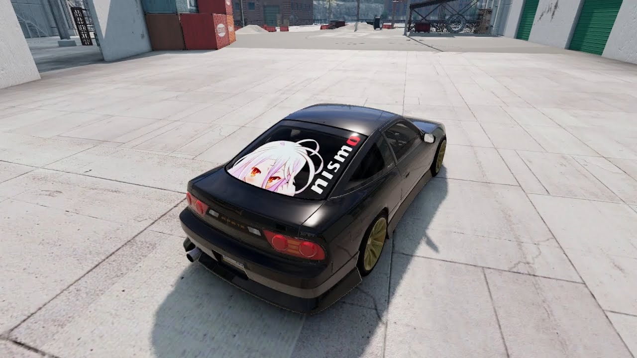 RedlineAuto Nissan 180sx Custom Sticker Tutorial BeamNG.Drive - YouTube