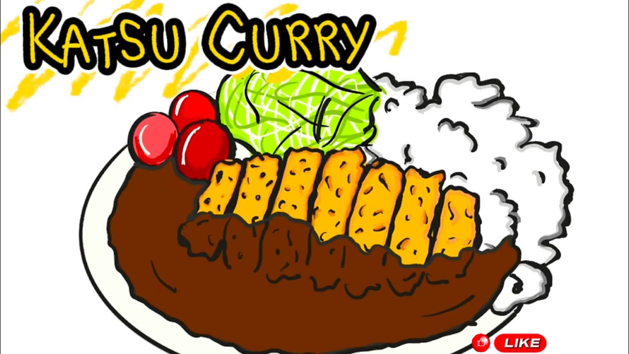 How to draw Katsu Curry - YouTube