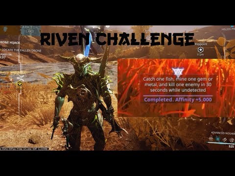 Catch one fish Mine one ore and kill one enemy in 30 second riven ...