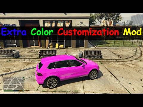 GTA V PC - Extra Color Customization Mod Preview - YouTube