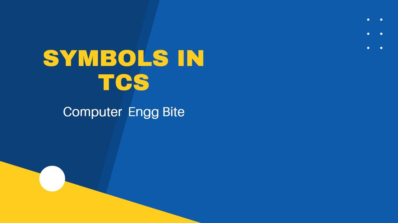 TCS part 1. Symbol - YouTube