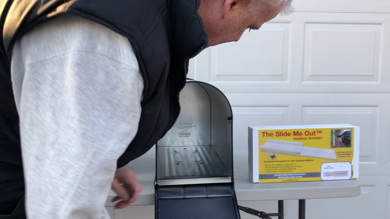 Slide me Out™ mailbox bracket customized to fit oversized mailboxes and ...