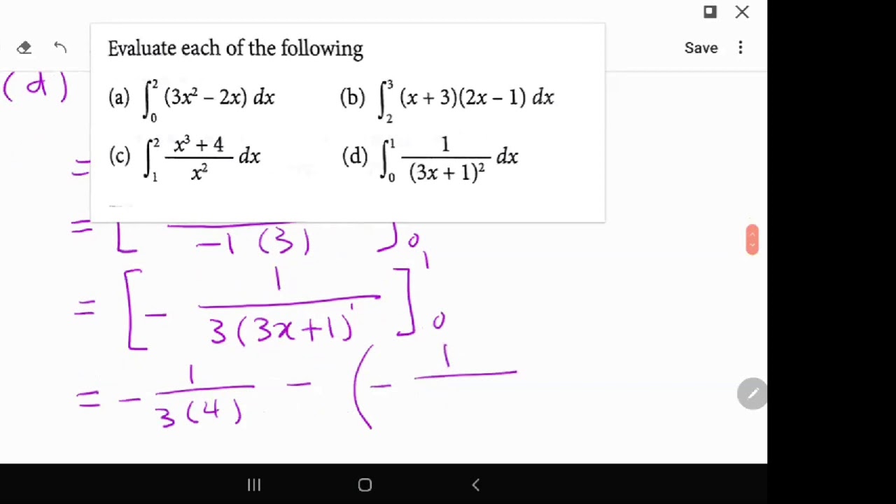 Form 5, Chapter 3 : 3.2 Definite Integrals(A) - YouTube