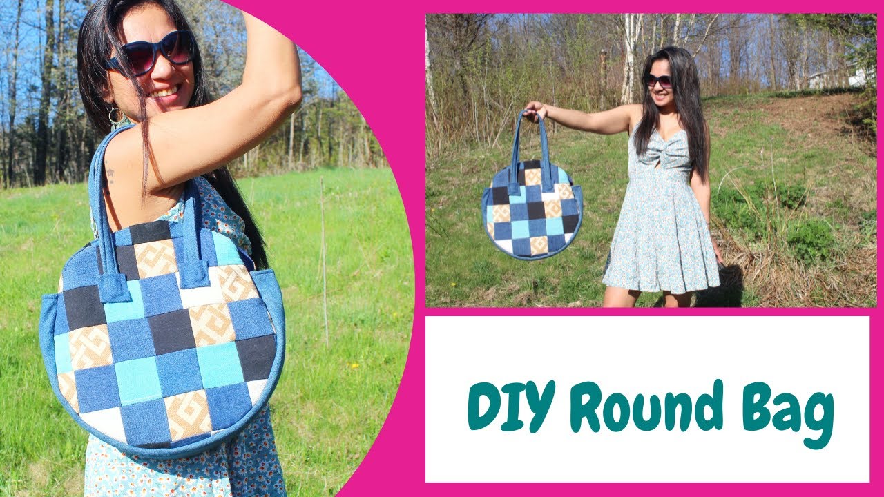 DIY Round Bag/Easy to Sew Circle Bag/Handmade Round Eco Bag/Round Tote ...