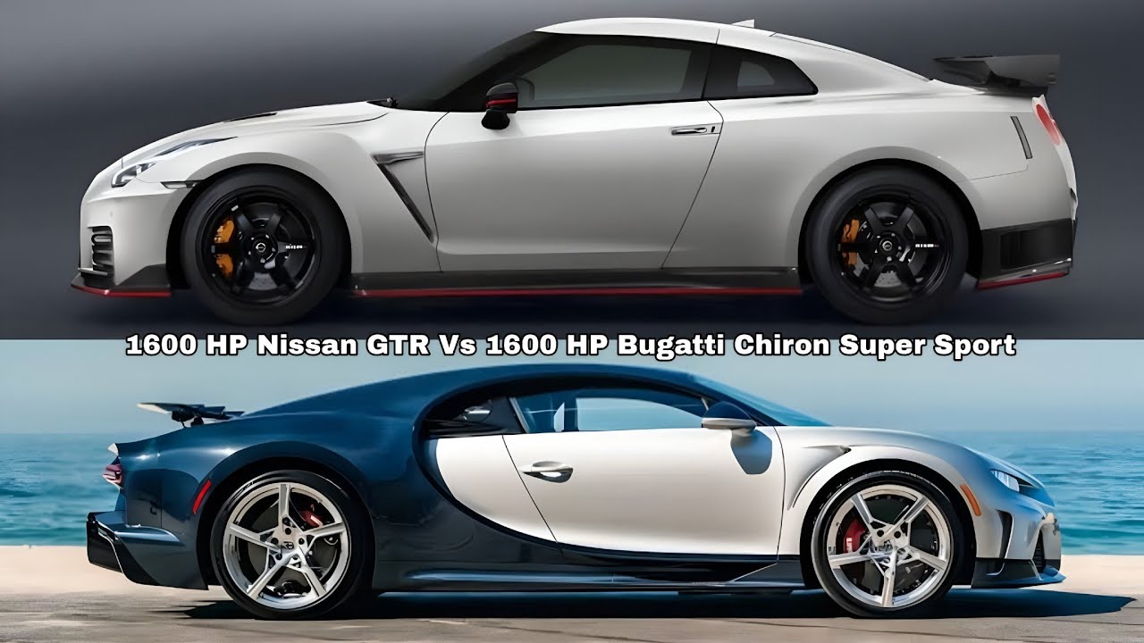 1600 HP Nissan GTR Vs Bugatti Chiron Super Sport 0-200 mph Acceleration ...