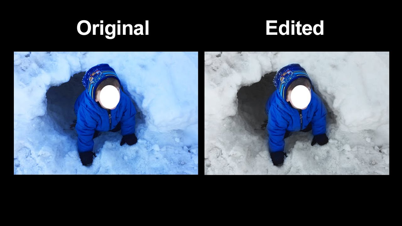 Color Correcting Blue Hues (Kids in Snow) - YouTube