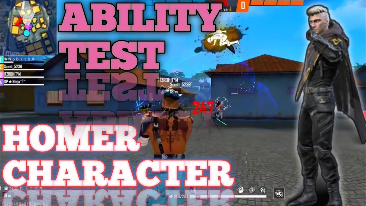 HOMER CHARACTER ABILITY TEST FREE FIRE 🔥 FREE FIRE NEW CHARACTER - YouTube