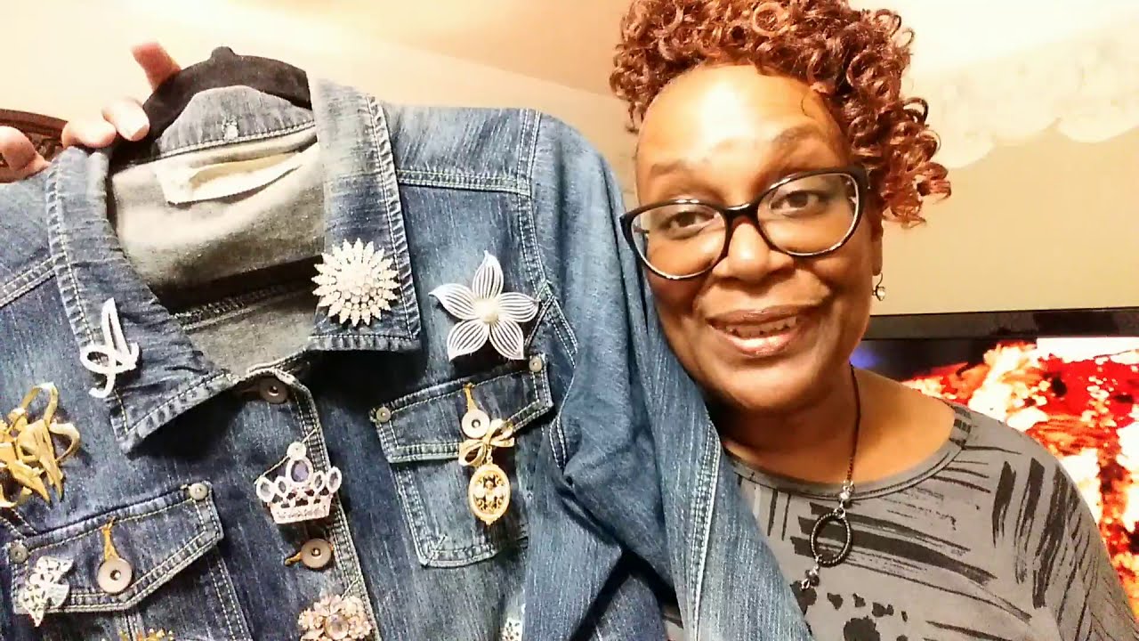 BROOCH COVERED DENIM JACKET COLLAB|| #broochcovereddenimjacketcollab ...