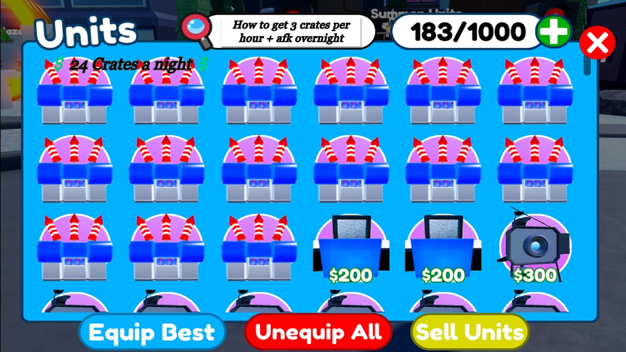 How to get a lot of new year's crates in ttd(toilet tower defense) 💲💲💲 ...