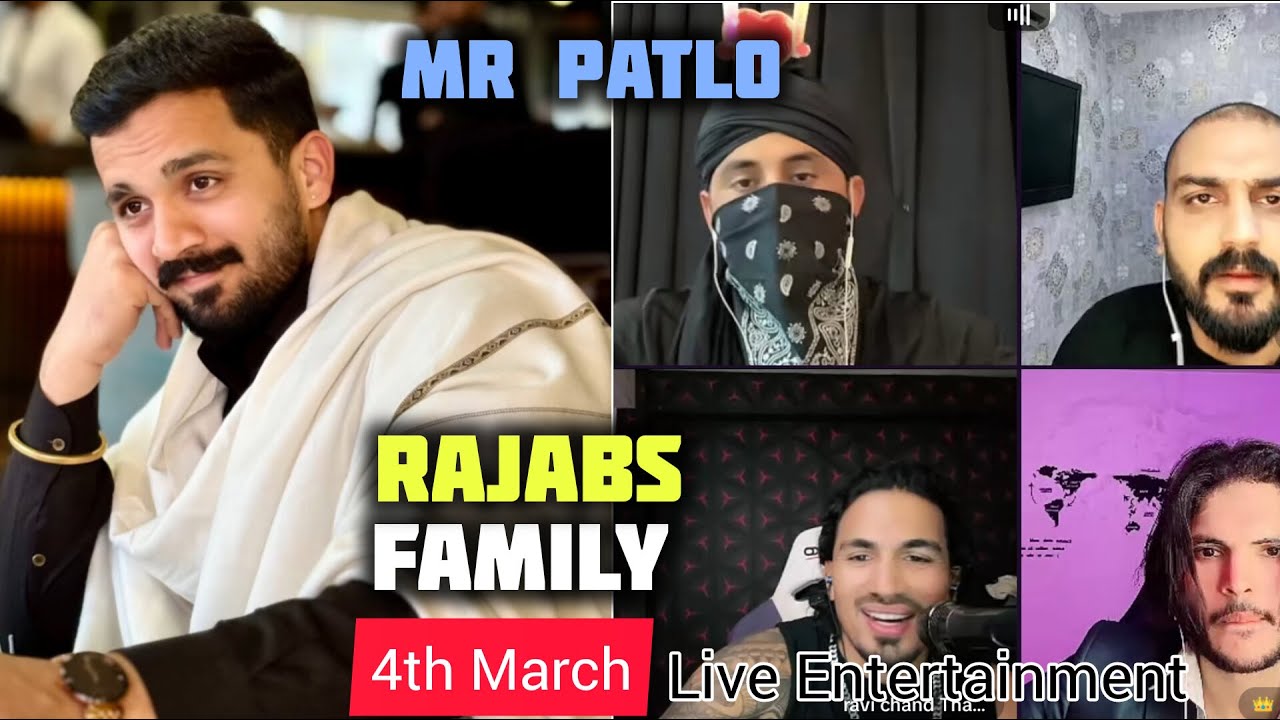 Rajabs Family & Mr Patlo Live 4th march Rajab and Haider #youtubelive # ...