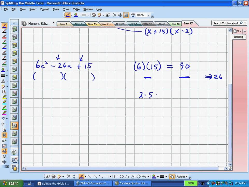 (Factorization By Middle Term Splitting) - Lessons - Blendspace (Factorization By Middle Term Splitting) - Lessons - Blendspace