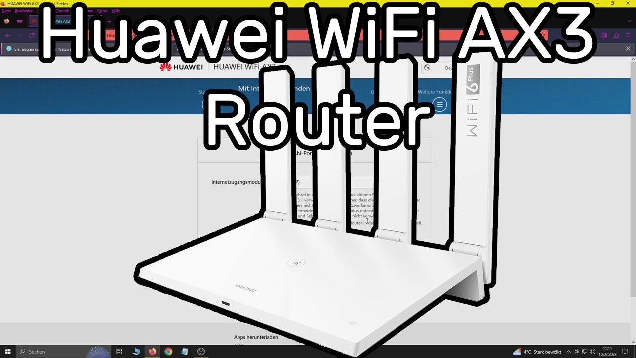 Huawei WiFi AX3 WLAN Router einrichten (DHCP und Access Point ...