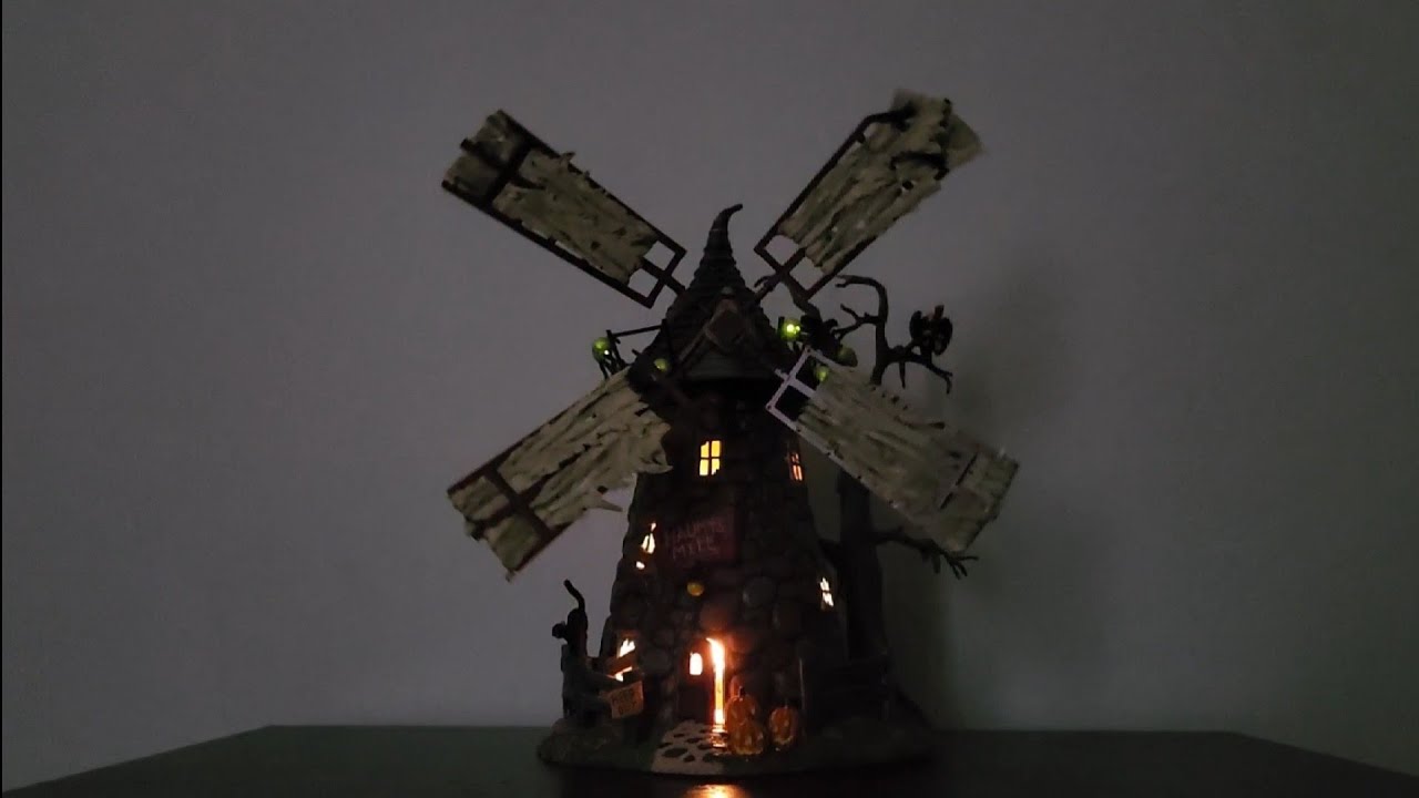 Classic Department 56 Building "The Haunted Windmill" Review - YouTube