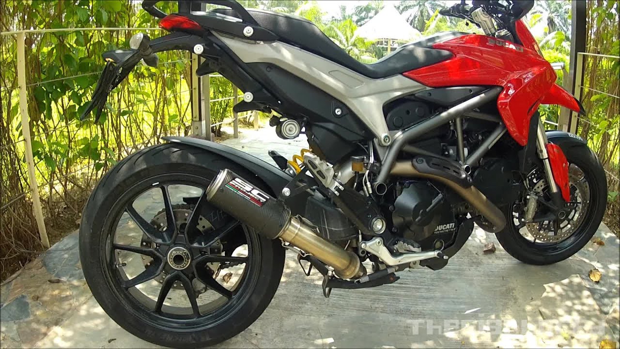 2014 Ducati Hyperstrada SC Project GP carbon exhaust - YouTube