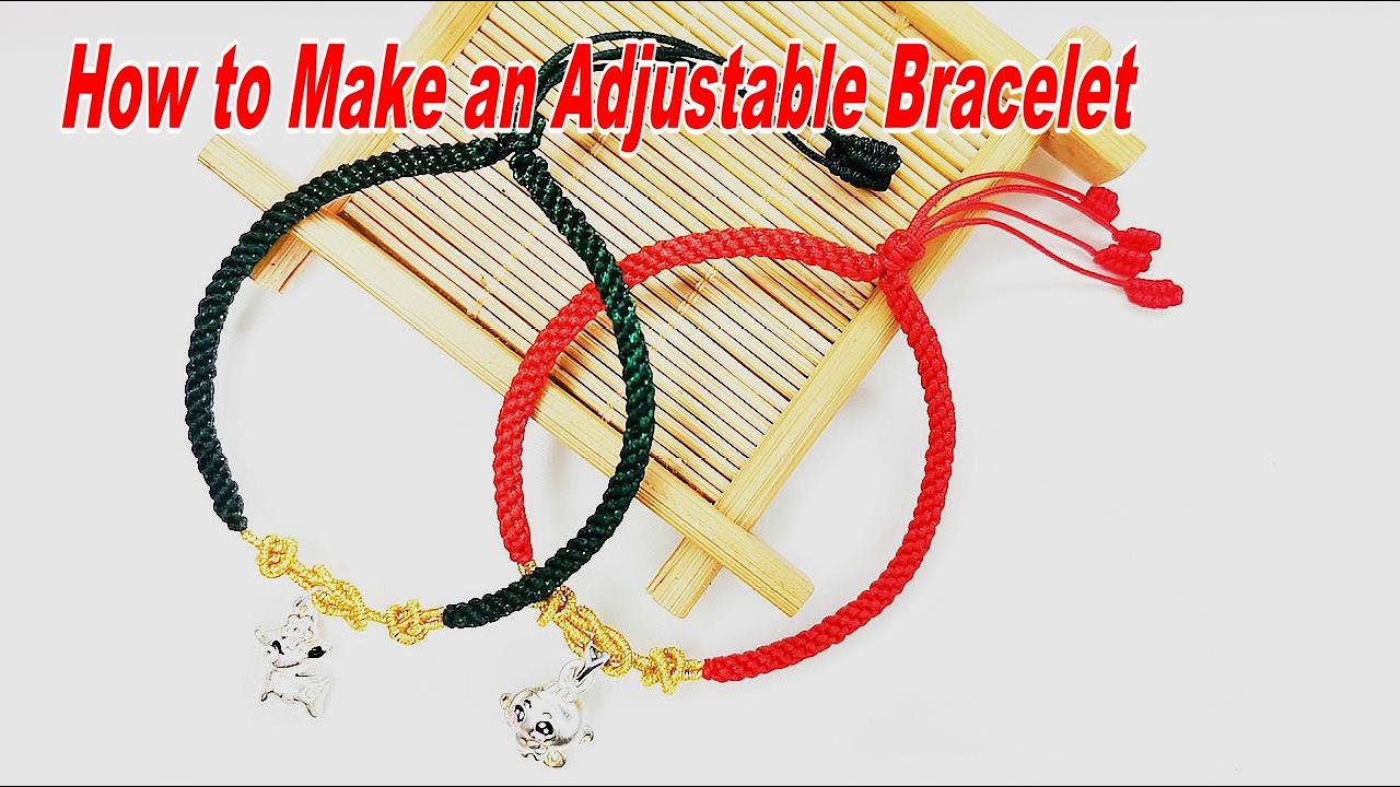 Modern Chinese Knot Bracelet : How to Make an Adjustable Bracelet - YouTube