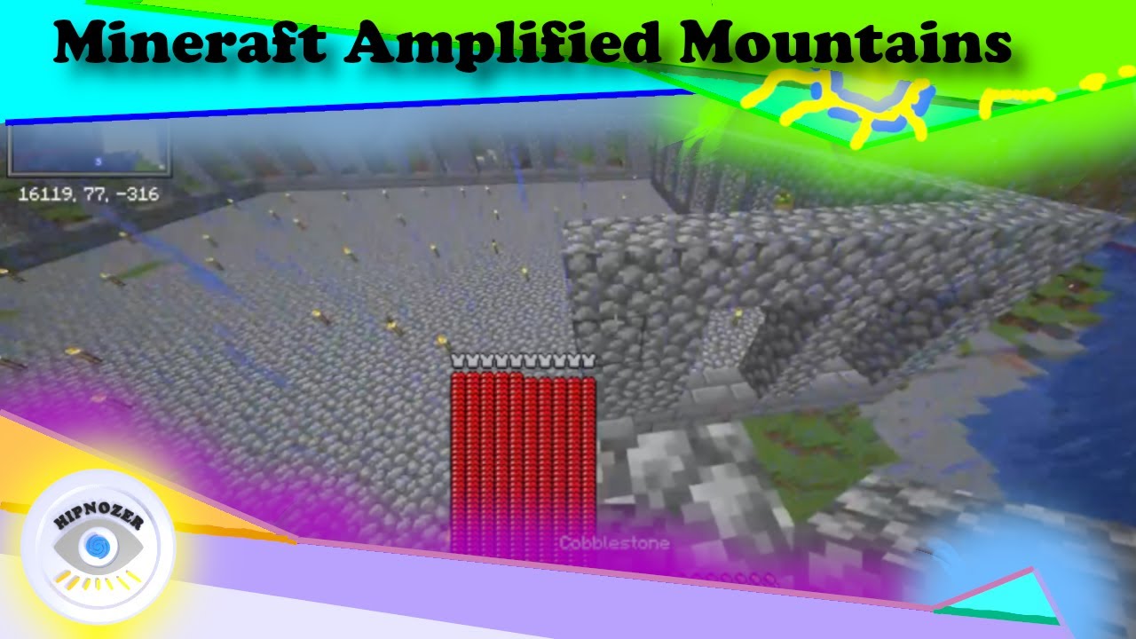 Minecraft Amplified mountains ep 13 Building Villa part1 - YouTube