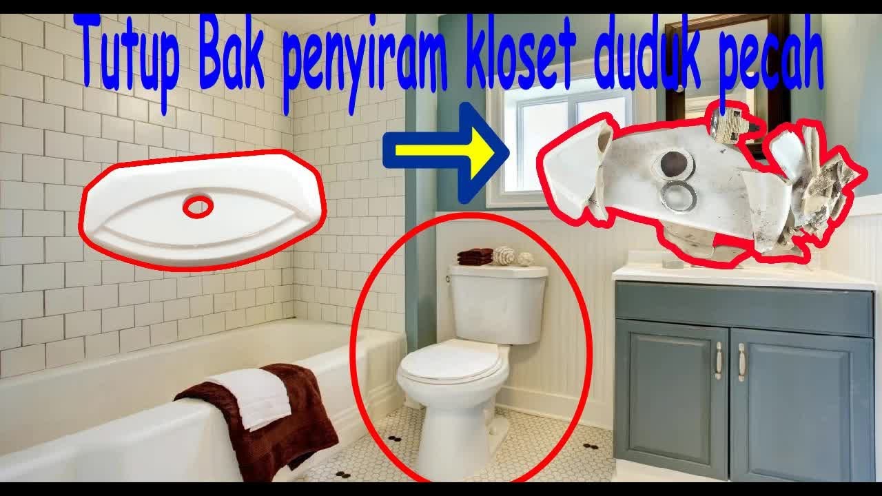 Tutup tangki kloset duduk pecah (broken tank cover of seat closet ...