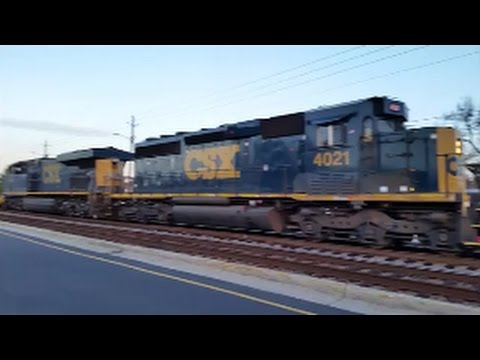 [CSXT]4021 EMD SD40-3 Ex-CSXT-Ex-SBD-Ex-L&N START UP AFTER SHUTING DOWN On W861-21 In Fay N ...
