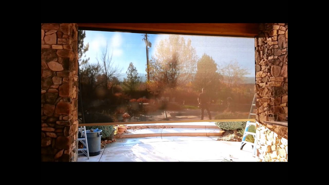 Retractable Patio Solar Screen - YouTube