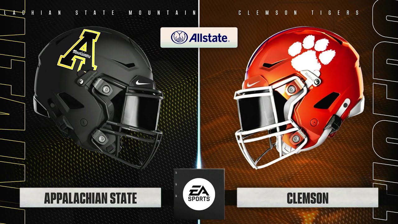 Appalachian State Mountaineers @ Clemson Tigers - Full Game Simulation ...