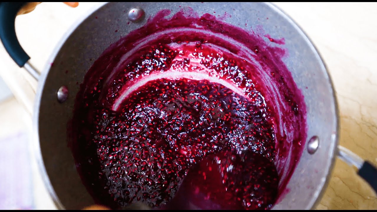 How to Make Raspberry Jam with simple 3 ingredients!! - YouTube