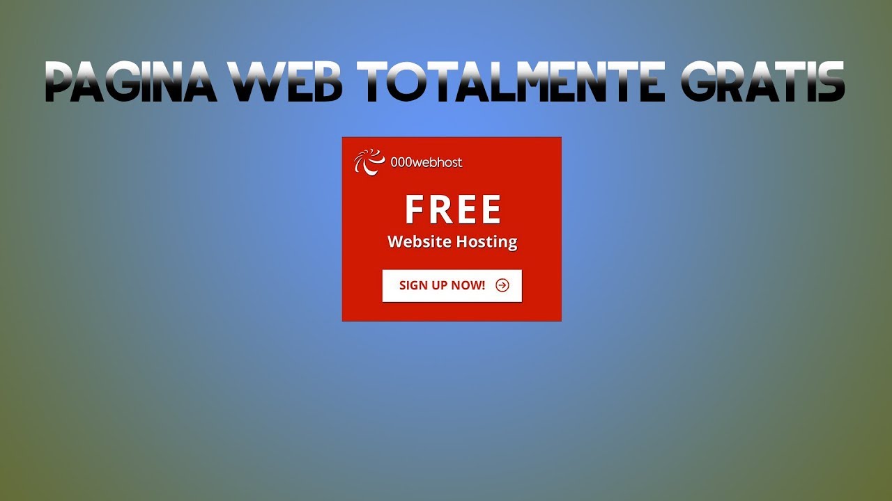 Obten tu página web Gratis con 000WebHost - YouTube