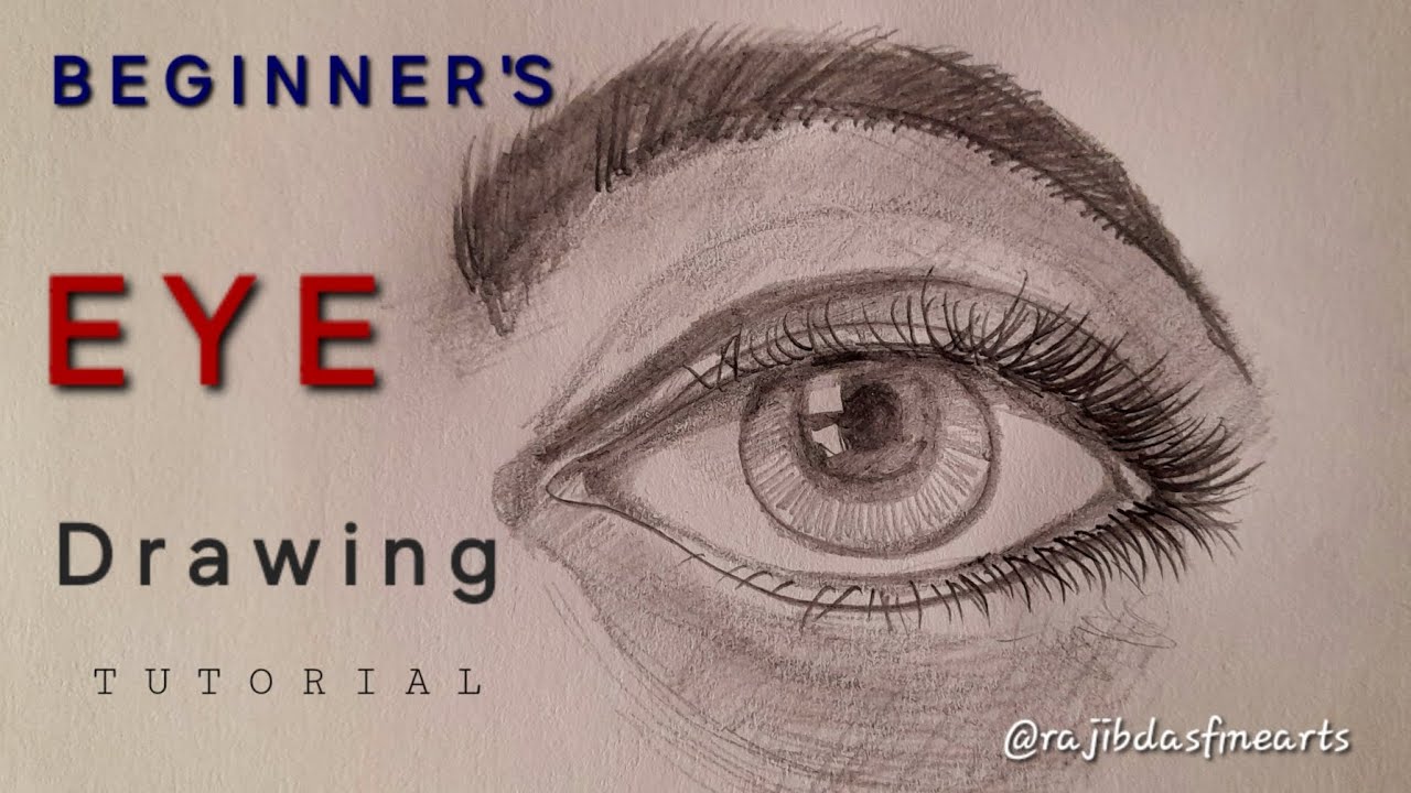 How to draw Eyes for beginners | Shading Drawing - YouTube