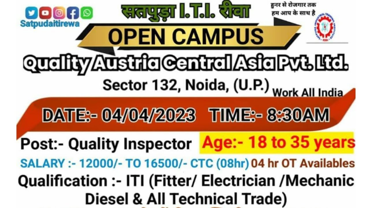 Quality Austria Central Asia (QACA) Pvt Ltd Recruitment 2023 | Direct ...