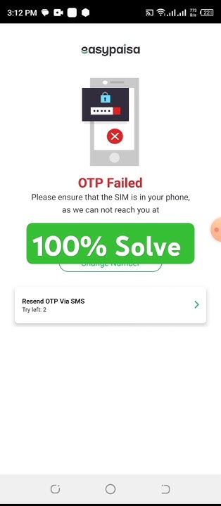 easypaisa otp code problem | otp failed problem in easypaisa | easypaisa otp auto fetch failed ...