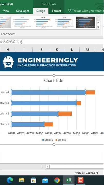 Dynamic Gantt Charts In Excel Engineeringly Projectmanagement Explore Excel Chart Pmp 