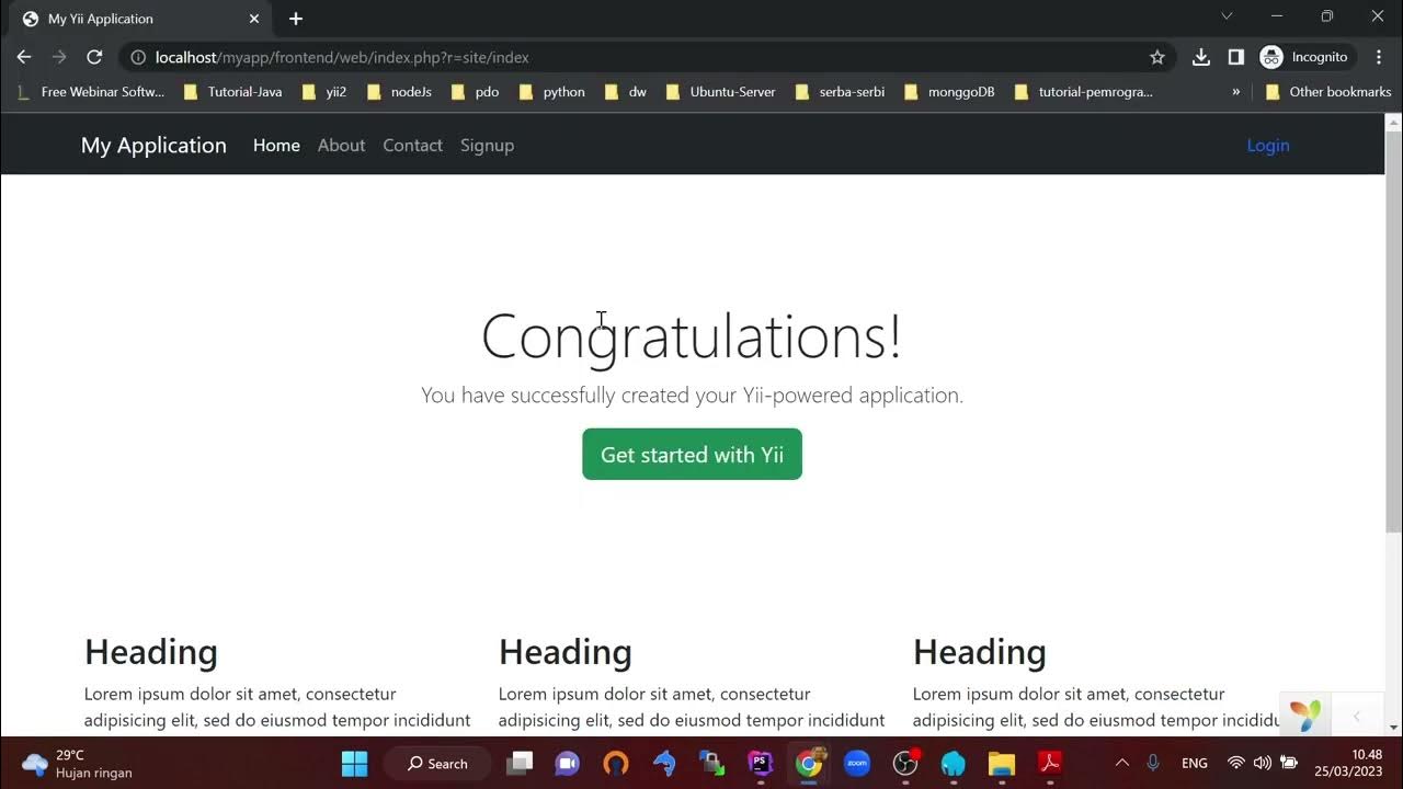 Cara Membuat Website Menggunakan Yii2 Framework Bagian 05 Memahami Controller Dan View Youtube