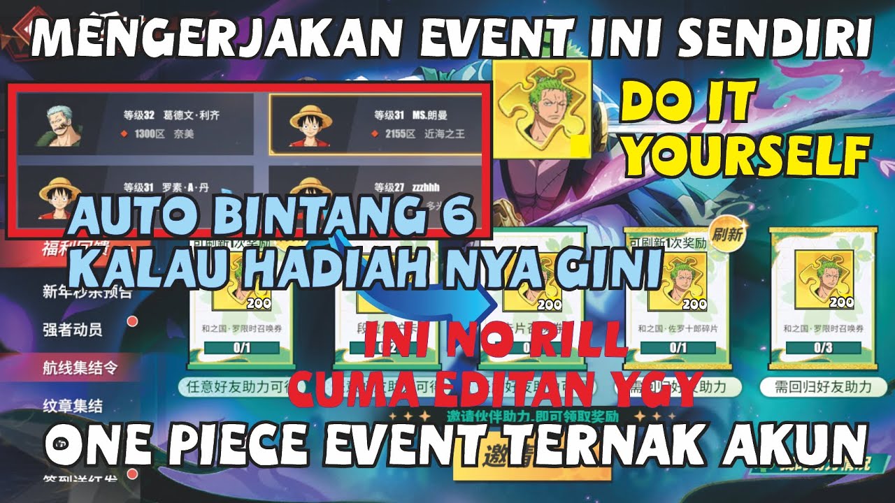 how to get prize from event share . do it yourself . One Piece Fighting Path - YouTube