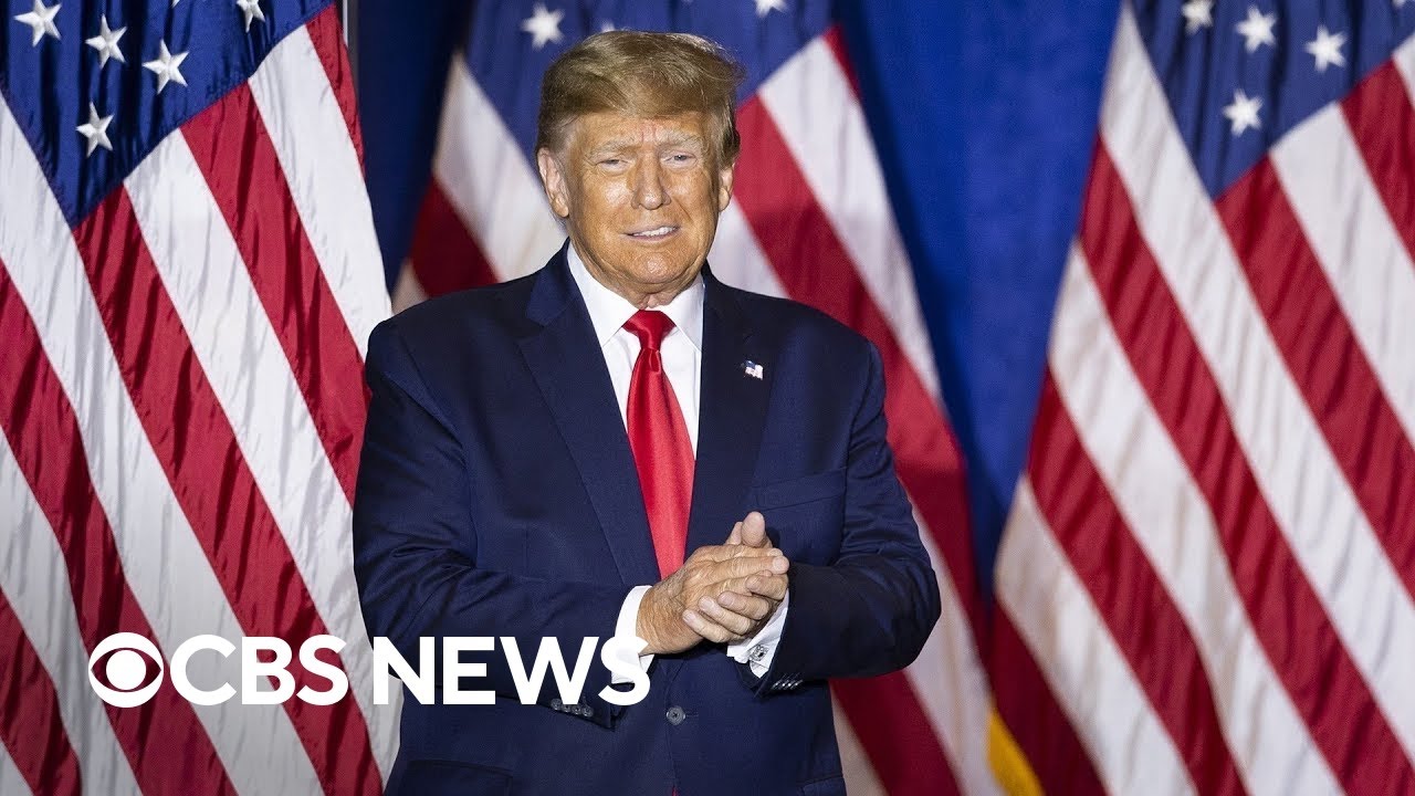 Trump holds first campaign event after Biden 2024 launch - YouTube