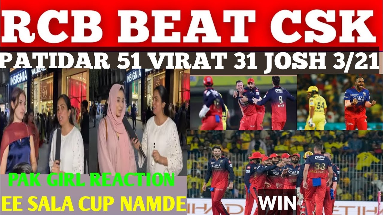 RCB WON BY 50 runs DESTROYED CSK IN CHIPUK ! RAJAT PATIDAR 50* ! VIRAT ...