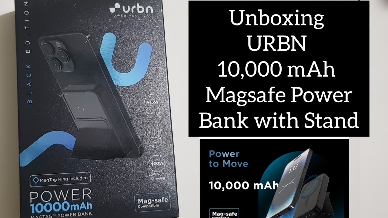 Unboxing URBN 10,000 mAh Magsafe PowerBank with Stand - YouTube