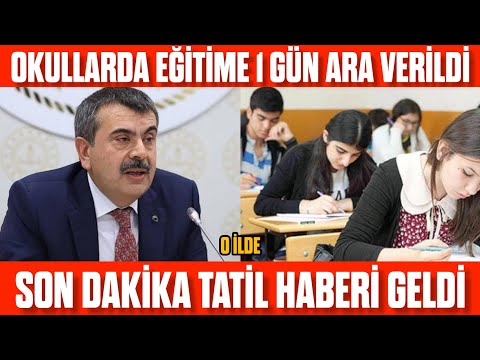 OKULLARDAN TATİL HABERİ GELDİ! 1 GÜN ARA VERİLDİ! YARIN O İLDE OKULLAR TATİL! YARIN OKUL VAR MI?