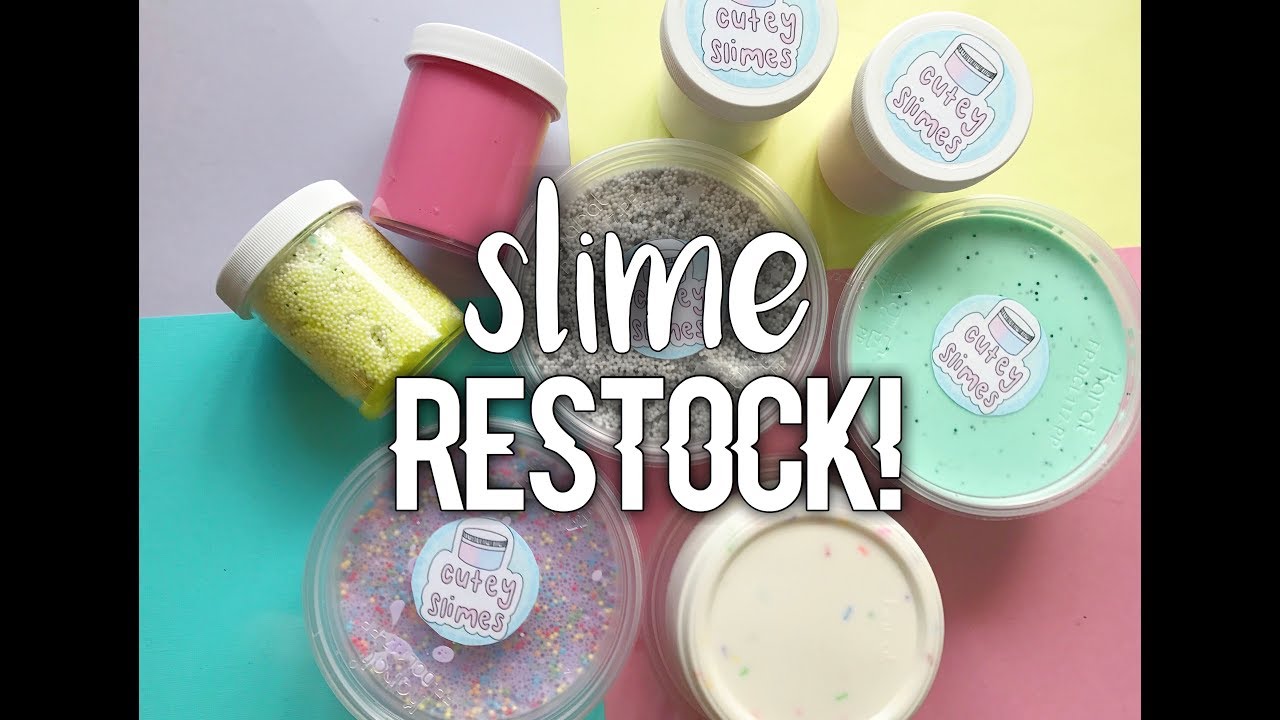HUGE SLIME RESTOCK 8/12/17 || CUTEY SLIMES - YouTube