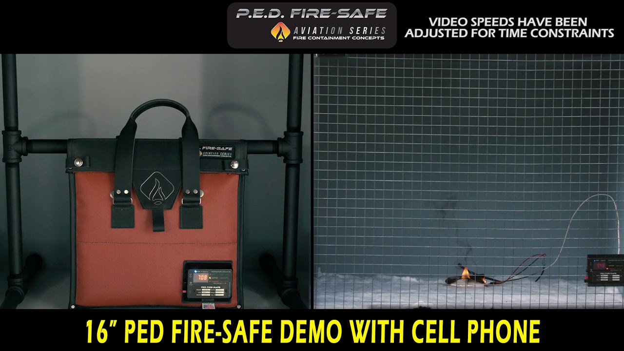 16” PED FIRE-SAFE WITH CELL PHONE DEMO - YouTube