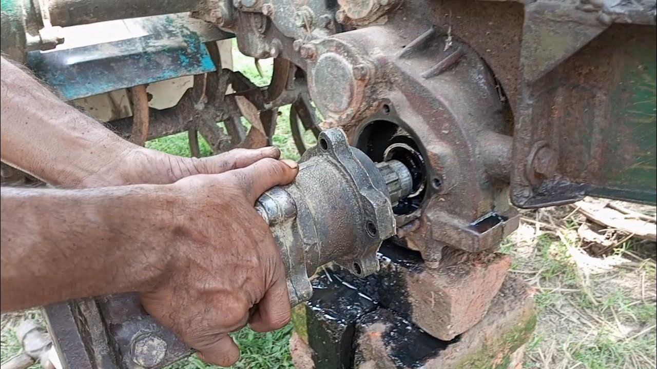 How to power tiller wheel shaft replacement - YouTube