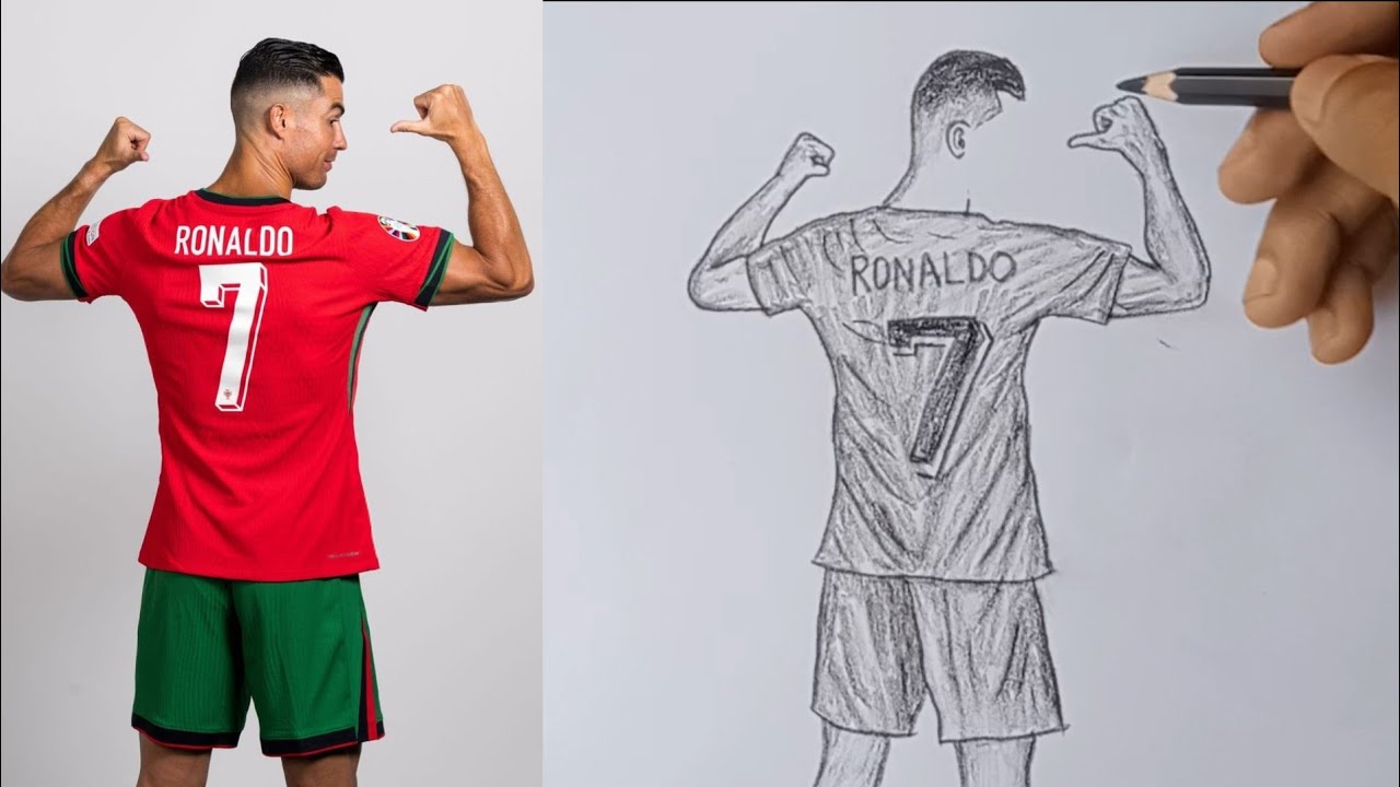 Step-by-Step Portrait Drawing Cristiano Ronaldo by sapahar art studio ...