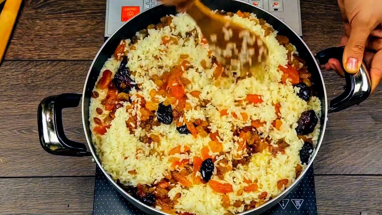 Rice with Dried Apricots, Prunes and Raisins Recipe for Easter - YouTube