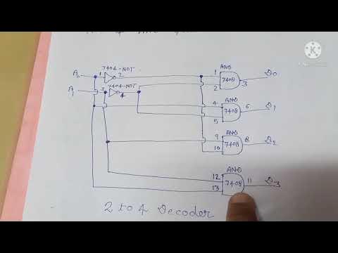 Design the 2 to 4 Decoder Circuit Experiment (DE Lab) - YouTube
