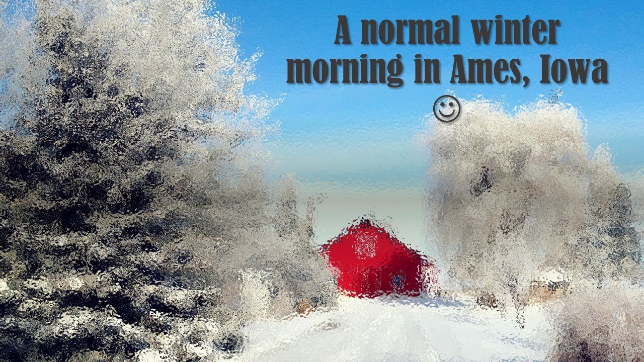 Snowy winter morning in Ames, Iowa - YouTube