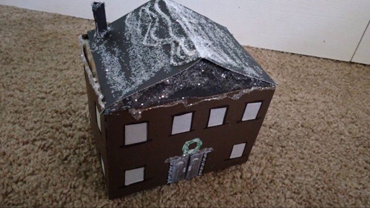 DIY Christmas Village House - How to Make - YouTube