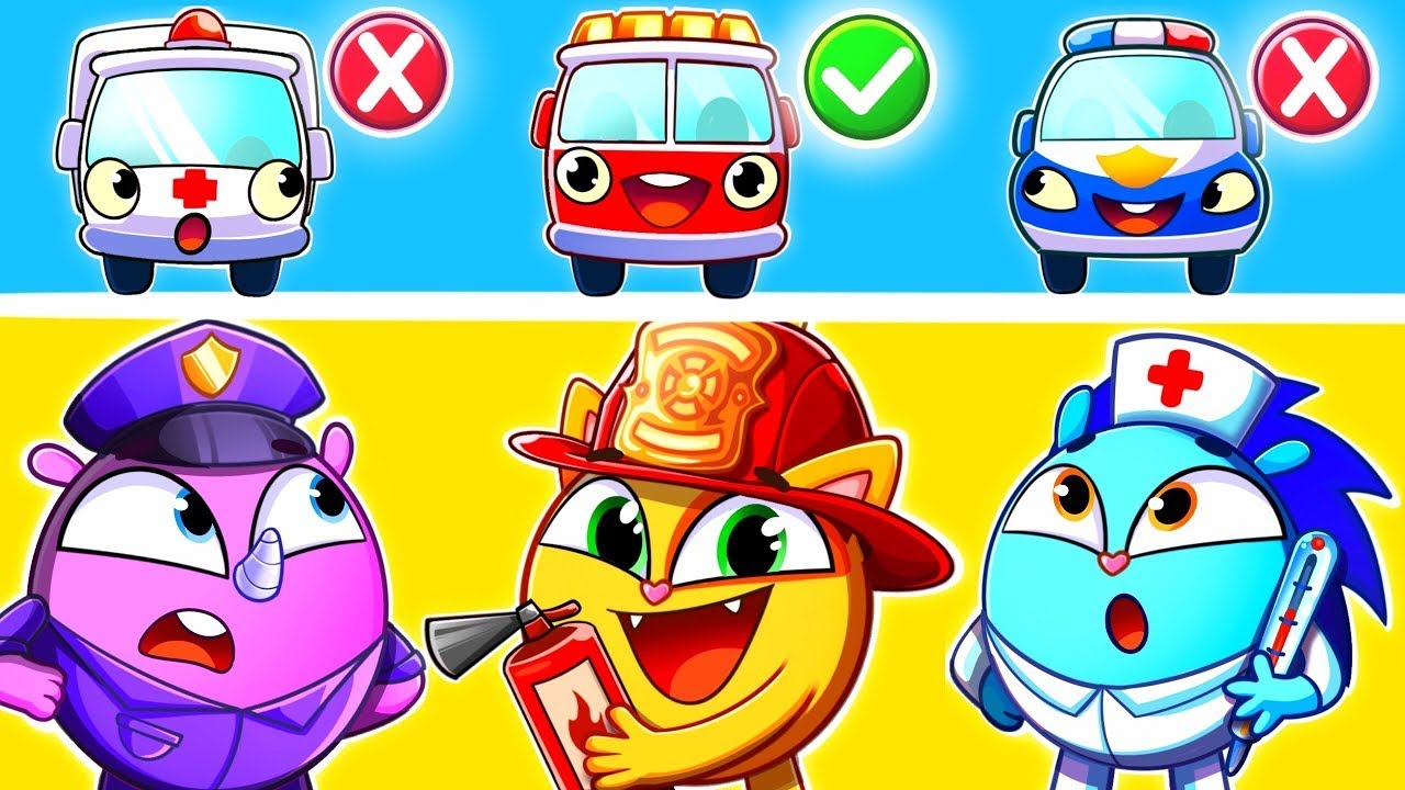 Doctor 👨‍⚕️ Policemen 👮‍♂️ And Firefighter 👩‍🚒 Song | Fun Kids Songs by ...