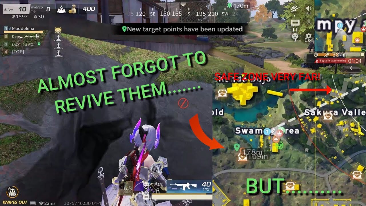 REVIVING MY TEAMMATES OUTSIDE THE SAFE ZONE!!! (Knives Out Gameplay ...