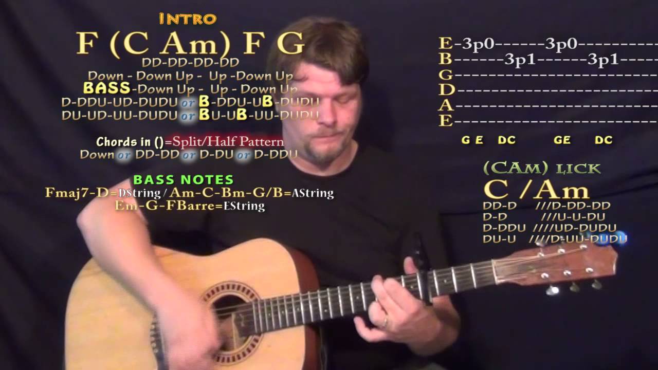 Dark Side (R5) Guitar Lesson Chord Chart - Capo 4th - YouTube
